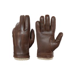 Pearlwood Herren Lederhandschuhe "Wilson", braun, Gr. 8,5, unifarben, Schafsleder, Handschuhe, Vintage Optik durch Waxfinish