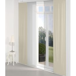 Schiebegardine WIRTH, B:60cm H:245cm, braun, Jacquard, Baumwolle, Polyester, Wohnzimmer, Gardinen, "Torbole"