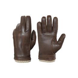 Pearlwood Herren Lederhandschuhe "Wilson", braun, Gr. 9,5, unifarben, Schafsleder, Handschuhe, Vintage Optik durch Waxfinish