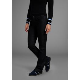 Arizona Damen Bootcut-Jeans "Shaping", schwarz, Basic, Gr. 17, Denim/Jeans, Obermaterial: 79% Baumwolle, 19% Polyester, 2% Elasthan, Jeans, bootcut,