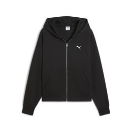 Puma Herren Sweatjacke "Wardrobe Essentials Boxy Kapuzenjacke Herren", schwarz, Gr. XXL, Obermaterial: 23% Polyester, 77% Baumwolle; Seitentasche &ndash;