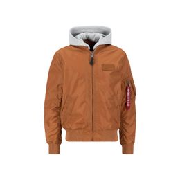 Herren Bomberjacke "MA-1 TT Hood Light", braun, Gr. XXXL, Alpha Industries, Obermaterial: 100% Nylon, Futter: 100% Nylon, Kapuze: 75% Baumwolle, 25%