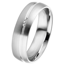 DOOSTI Damen Trauring "Schmuck Geschenk Silber 925 Trauring Ehering Partnerring LIEBE", 58, 0,03 SI = kleine Einschl&uuml;sse mit Brillanten, Diamanten