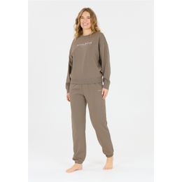 ENDURANCE ATHLECIA Sweathose ATHLECIA "Atkins", Damen, Gr. 34, EURO-Größen, khaki, 65% Polyester, 35% Baumwolle, unifarben, lang, Hosen, aus angenehm weichem Material