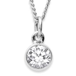 OSTSEE-SCHMUCK Damen Kette mit Anh&auml;nger "OSTSEE-SCHMUCK Kette mit Anh&auml;nger Classic 6 mm", 40cm, Silber 925 (Sterlingsilber), L: 40, silber, Silber