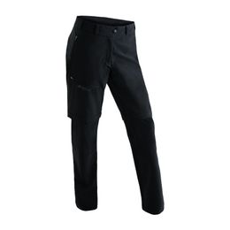 Maier Sports Damen Funktionshose "Latit Zip W", schwarz, Gr. 34, 88% Polyester (Recycelt), 12% Elasthan, Hosen, Damen Wanderhose, zipp-off