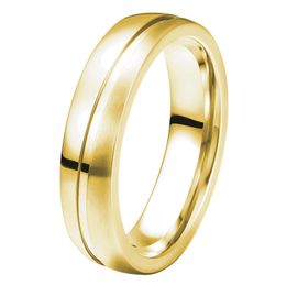 DOOSTI Damen Trauring "Schmuck Geschenk Silber 925 Trauring Ehering Partnerring LIEBE", 54, ohne Zirkonia, Silber 925 (Sterlingsilber), 6mm, gold,