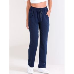 Catamaran Damen Trainingshose, blau, Gr. 24, unifarben, 92% Baumwolle, 8% Elasthan, Hosen