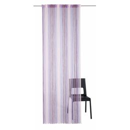 Weckbrodt-Gardinen Fadenvorhang WECKBRODT, B:148cm H:245cm, lila, Polyester, Gardinen, "Rebecca", Fadengardine, Insektenschutz, transparent, k&uuml;rzbar, Store