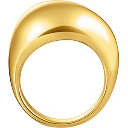 Thomas Sabo Damen Fingerring "Bold Elegance organische Tropfenform", 56, Silber 925 (recycelt), 16mm, gold, Silber 925 (recycelt), Fingerringe