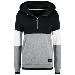 oxmo Damen Kapuzenpullover "Hoodie OXOmara", schwarz, Gr. L, Obermaterial: 80% Polyester PES. 20% Baumwolle CO., Sweatshirts