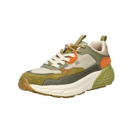 JEEP Herren Sneaker "JEEP Sneaker Lederimitat/Textil", Gr. 41, gr&uuml;n, Lederimitat, Textil, Schuhe