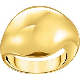 Thomas Sabo Damen Fingerring "Bold Elegance organische Tropfenform", 60, Silber 925 (recycelt), 16mm, gold, Silber 925 (recycelt), Fingerringe