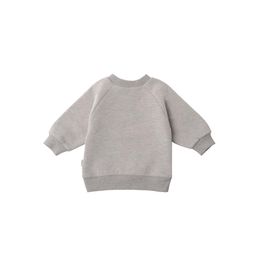 Liliput M&auml;dchen Sweatshirt "grau melange", grau, Gr. 74, meliert, 80% Baumwolle, 20% Polyester, Sweatshirts, mit elastischen Rippb&uuml;ndchen