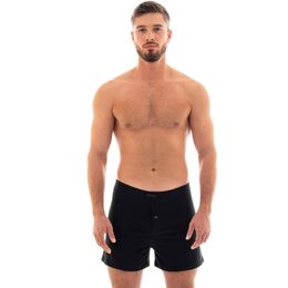 Bruno Banani Jungen Weiter Boxer "Loose Fit", Gr. S, schwarz, Obermaterial: 100% Baumwolle, unifarben, Unterhosen, mit Knopfleiste