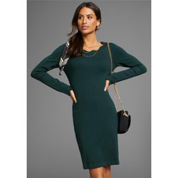Laura Scott Damen Strickkleid, gr&uuml;n, Gr. 40, clean, unifarben, Strick, Obermaterial: 70% Viskose, 30% Polyamid, Kleider, figurbetont und kurz - mit