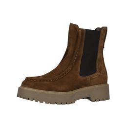 Nero Giardini Damen Stiefelette "Nero Giardini Stiefelette Veloursleder/Textil", Gr. 36, braun, Textil, Veloursleder, Schuhe