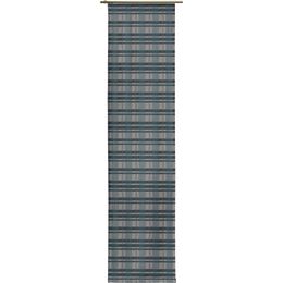 Schiebegardine WIRTH, B:60cm H:145cm, blau, Jacquard, Baumwolle, Polyester, Wohnzimmer, Gardinen, "Laufenberg"