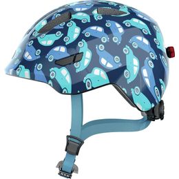 Abus Kinderfahrradhelm "SMILEY 3.0 LED", M Kopfumfang: 50cm - 55cm, blau, Helme