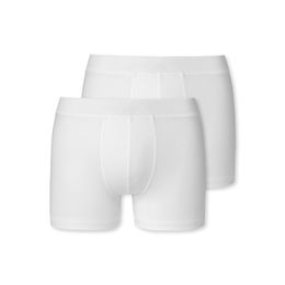 Schiesser Jungen Boxershorts "Boxershort 2er Pack", Gr. 164, wei&szlig;, Obermaterial: 95% Baumwolle CO. 5% Elasthan EL., Unterhosen