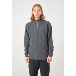 Cleptomanicx Herren Strickpullover "Noitch", grau, Gr. XXL, unifarben, 45% Wolle, 37% Baumwolle, 18% Polyamid, Pullover, mit gebondeter