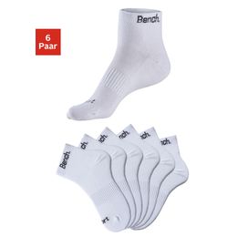 Bench. Herren Sportsocken, Gr. 39, wei&szlig;, Baumwollmischung, unifarben, Socken, mit antibakterieller Feuchtigkeitsregulierung