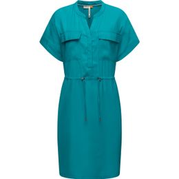 Ragwear Damen Blusenkleid "Roisa", gr&uuml;n, Gr. XS, Material: 80% Viskose, 20% Polyester, Kleider, stylisches Sommerkleid mit Bindeband