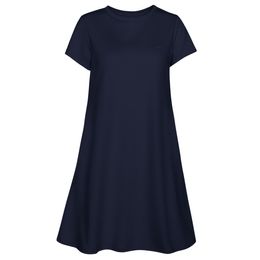 TRIGEMA Damen Jerseykleid "TRIGEMA Kleid in Piqu&eacute;-Qualit&auml;t", blau, Gr. XL, 100% Baumwolle, Kleider
