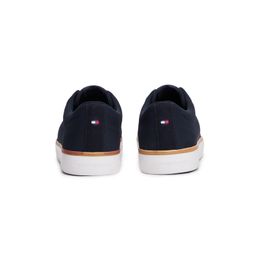 Tommy Hilfiger Herren Sneaker "TH HI VULC CORE LOW II MESH", Gr. 45, blau, Textil, Schuhe, Basic, Schn&uuml;rschuh, Halbschuh, Freizeitschuh mit