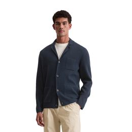 Marc O'Polo MARC O'POLO Herren Cardigan "aus reiner Bio-Baumwolle", blau, Gr. XXL, unifarben, Obermaterial: 89% Baumwolle, 11% Polyamid, Strickjacken