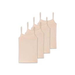Schiesser Damen Unterhemd "Unterhemd 4er Pack", Gr. XL, beige, Obermaterial: 95% Baumwolle CO. 5% Elasthan EL., Unterhemden