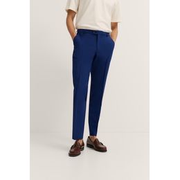 Bugatti Herren Anzughose "Mix & Match", blau, Gr. 50, unifarben, 75% Wolle, 22% Polyester, 3% Elasthan, Hosen, mit B&uuml;gelfalte & feiner Struktur