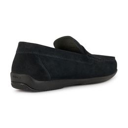 Geox Damen Mokassin "U ASCANIO C", Gr. 41, blau, Veloursleder, unifarben, Schuhe, Loafer, Pennyloafer, Slipper zum bequemen Schlupfen