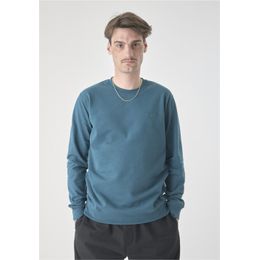Cleptomanicx Herren Sweatshirt "Ligull", gr&uuml;n, Gr. S, meliert, 100% Baumwolle, Sweatshirts, mit kleiner M&ouml;wen-Stickerei