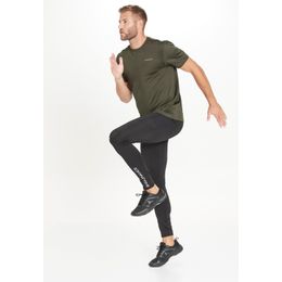 Endurance Herren Lauftights "Kerir", schwarz, Gr. S, unifarben, 88% Polyester, 12% Elasthan, Hosen, mit leichter Kompression