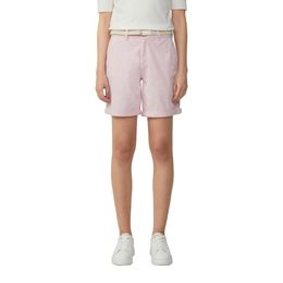 s.Oliver Damen Chinoshorts, rosa, Gr. 44, unifarben, Obermaterial: 98% Baumwolle, 2% Elasthan, Hosen, Sommerhose mit geflochtenem G&uuml;rtel