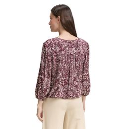 Tom Tailor Damen Shirtbluse, rot, Gr. 38, bedruckt, Web, Obermaterial: 100% Viskose, Blusen, mit All-Over Print