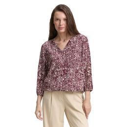 Tom Tailor Damen Shirtbluse, rot, Gr. 36, bedruckt, Web, Obermaterial: 100% Viskose, Blusen, mit All-Over Print