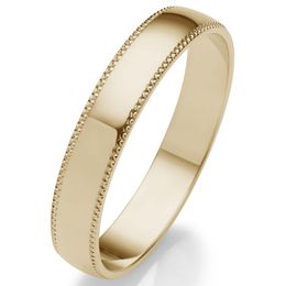 Firetti Damen Trauring "Schmuck Geschenk Gold 375 Hochzeit Ehering "LIEBE"", 66, ohne Brillanten, Gelbgold 375, 4mm, gold, Gelbgold 375, Fingerringe,