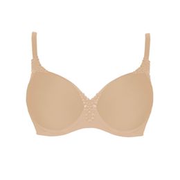 Viania Damen T-Shirt-BH "Spacer B&uuml;gel BH Carola", Gr. 75, beige, Stoff, Obermaterial: 62% Polyamid PA. 27% Polyester PES. 11% Elasthan EL., BHs