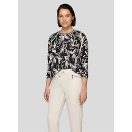 Rabe Damen Print-Shirt "T-Shirt", beige, Gr. 44, gemustert, 50%Viskose, 50%Baumwolle, Shirts