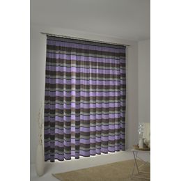 Vorhang WIRTH, B:135cm H:145cm, lila, Baumwolle, Polyester, Wohnzimmer, Gardinen, "Menorca"