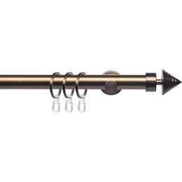 Gardinenstange Liedeco, L:240cm &Oslash;:25mm, braun, Metall, Gardinenstangen, "CELKEGEL01SG1L", 1-l&auml;ufig im Fixma&szlig; &Oslash; 25 mm