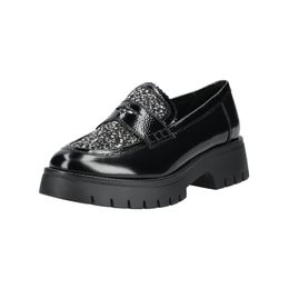 REGARDE LE CIEL Damen Slipper "Regarde Le Ciel Slipper Leder", Gr. 38, schwarz, Leder, Schuhe