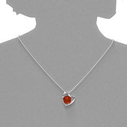 OSTSEE-SCHMUCK Damen Kette mit Anh&auml;nger "OSTSEE-SCHMUCK Kette mit Anh&auml;nger Gleiter-Herz", 42cm, Silber 925 (Sterlingsilber), L: 42, silber, Silber