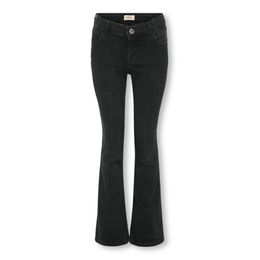 KIDS Only Jungen Bootcut-Jeans "KOGBLUSH MID FLARED DNM DIA1099", schwarz, Gr. 128, unifarben, Denim/Jeans, Obermaterial: 92% Baumwolle, 6%