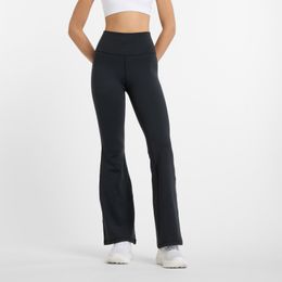 New Balance Damen Yogahose "NB Harmony Flare Pant BLACK", schwarz, Gr. XS, Obermaterial: 78% Polyester, 22% Elasthan, Hosen
