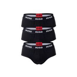 Hugo Herren Slip "Slip 3er Pack", Gr. M, schwarz, Obermaterial: 95% Baumwolle CO. 5% Elasthan EL., Unterhosen