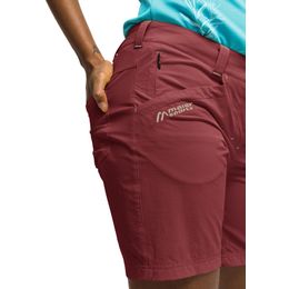 Maier Sports Damen Funktionsshorts "Lulaka Shorts", rot, Gr. 34, 90% Polyamid, 10% Elasthan, Hosen, Damen Shorts, kurze Wanderhose, Outdoorhose mit 4