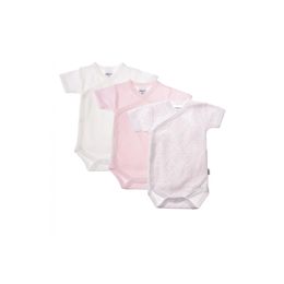 Liliput Jungen Body, Gr. 62, rosa, 100% Baumwolle, gepunktet, gestreift, unifarben, Bodys, im 3er Set mit praktischen Druckkn&ouml;pfen